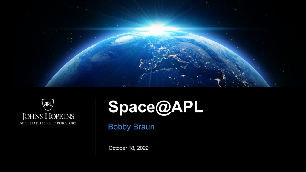 Space@APL - Dr. Robert Braun